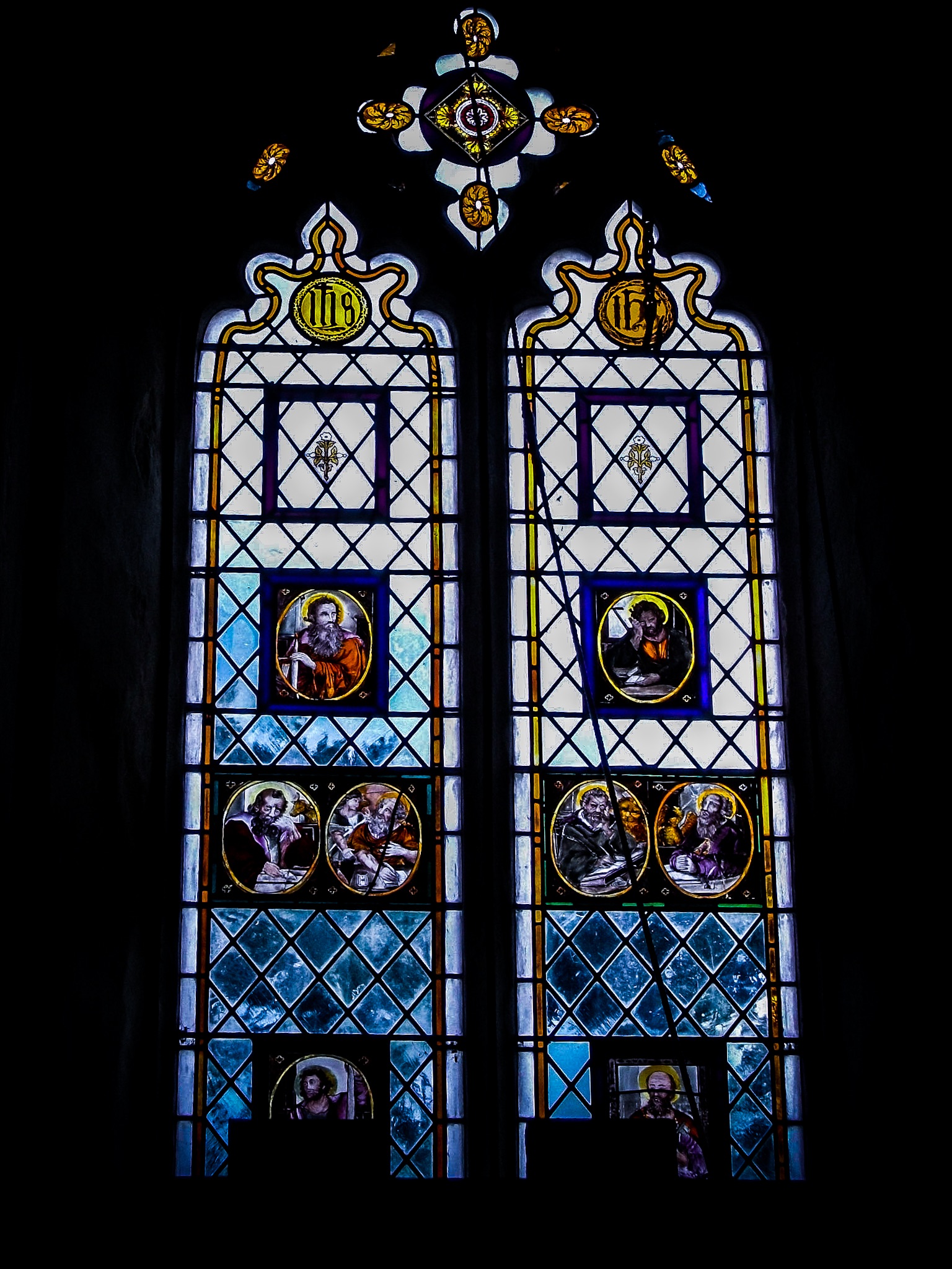 Saints on stained glass window at St Ethelberts Church – Sunflower Seed ...